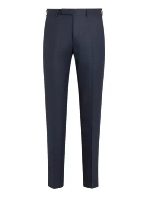 Zegna Zegna Wool Slim Fit Pants Dark Blue