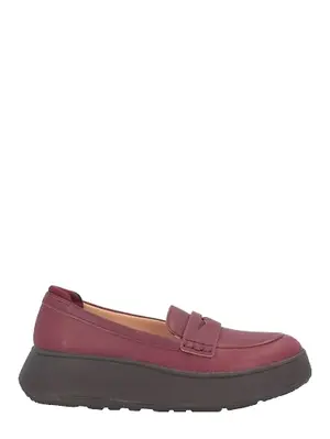 Fitflop Soft Leather Penny Loafers - Red