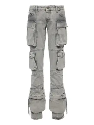 Attico Low-rise Straight Jeans - Grey