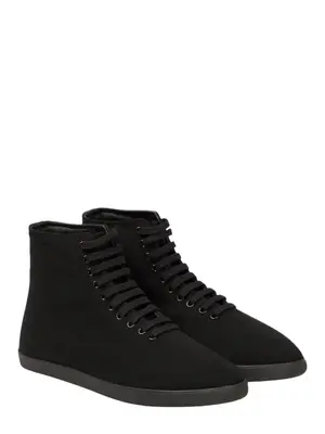 THE ROW Canvas High-top Sneakers - Black