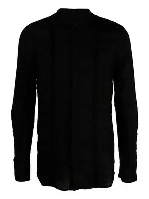 Masnada Taped Slim-cut Shirt - Black