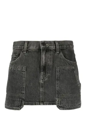 Helmut Lang Carpenter Denim Mini Skirt - Grey