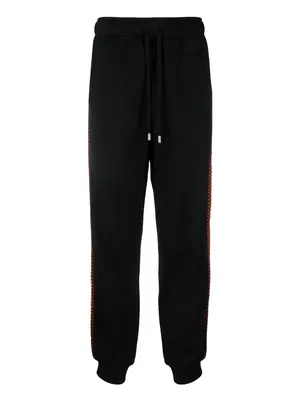 LANVIN Side Curb Cotton Track Pants - Black