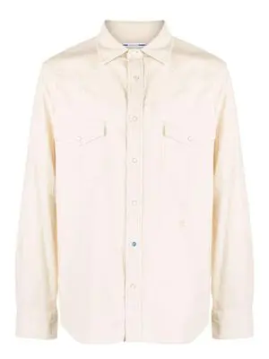 JACOB COHEN Logo-embroidery Corduroy Cotton Shirt