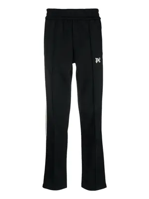 Palm Angels Monogram-embroidered Track Pants - Black