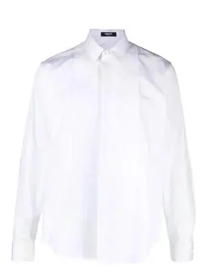 Versace Barocco-motif Poplin Shirt - White