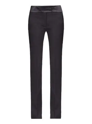FERRAGAMO Tuxedo Straight-leg Trousers - Black