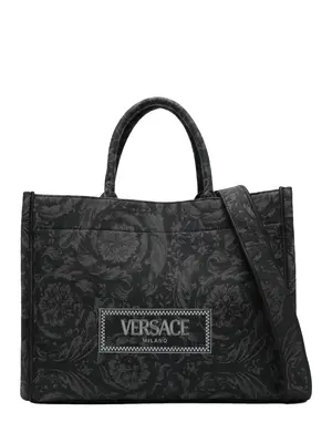 Versace Barocco Athena Large Tote Bag - Black