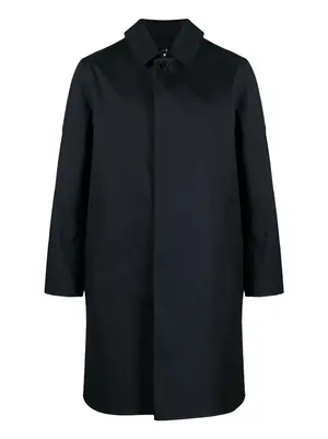 Mackintosh Single-breasted Cotton Trench Coat - Blue