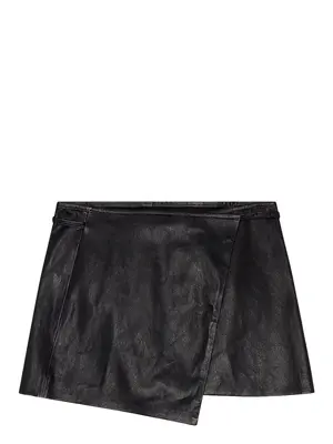 DIESEL Diesel L-Kesselle Leather Skirt