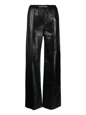 TOM FORD Leather Trousers - Black