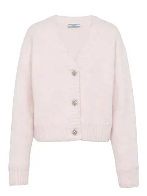 Prada Wool V-neck Cardigan - Pink