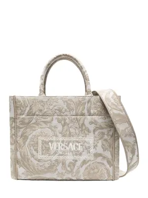 Versace Barocco Athena Small Tote Bag - Neutrals