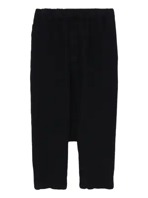 BLACK COMME DES GARÇONS Drop-crotch Cropped Trousers - Black