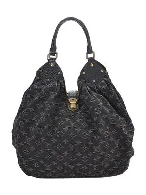 LOUIS VUITTON Monogram Denim Mahina Xl Tote - Black