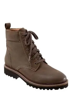 Softwalk Icara Lace-up Boots - Stone