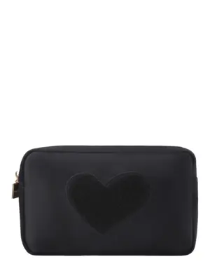 BLOC BAGS Medium Heart Cosmetic Bag - Black/black