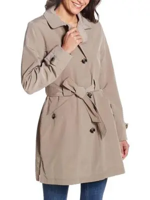 Gallery Belted Raincoat - Mushroom