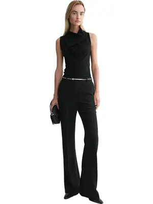 TOTEME Flared Evening Trousers - Black