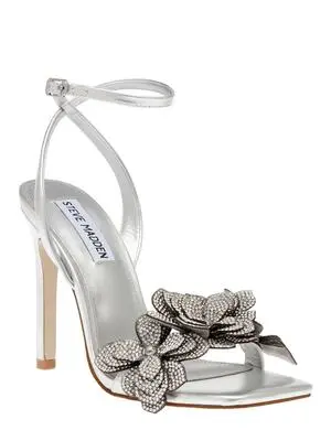 Steve Madden Ulyana Ankle Strap Sandal - Silver Metallic