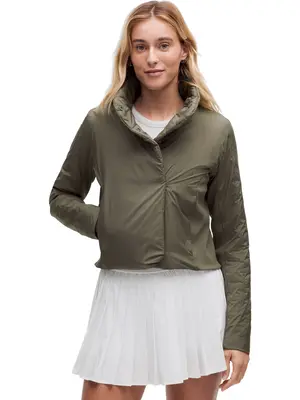 Lululemon Sleek City Cropped Jacket Army Green
