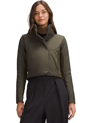 Lululemon Sleek City Cropped Jacket Dark Olive
