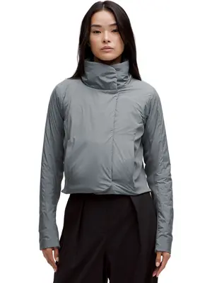 Lululemon Sleek City Cropped Jacket Grey Oasis