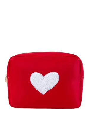 BLOC BAGS Xl Heart Cosmetics Bag - Red