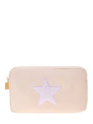 BLOC BAGS Bloc Bags Star Appliqué Cosmetics Bag Cream