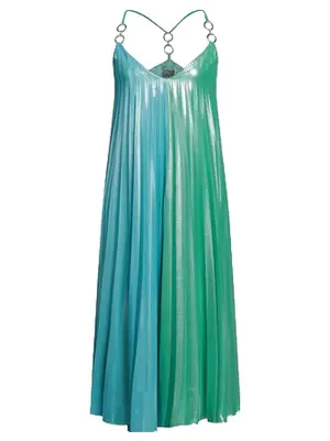SISTE'S Midi Pleated Dress - Green