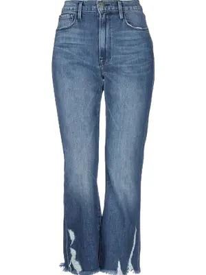 FRAME Cotton-blend Boot-cut Jeans - Blue