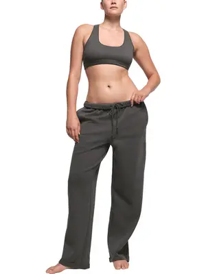 SKIMS SKIMS Cotton Fleece Classic Straight Leg Pants Ash