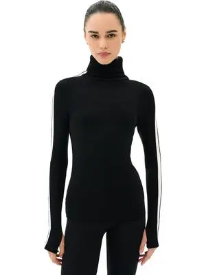 Splits59 Jackson Ribbed Turtleneck - Black/white