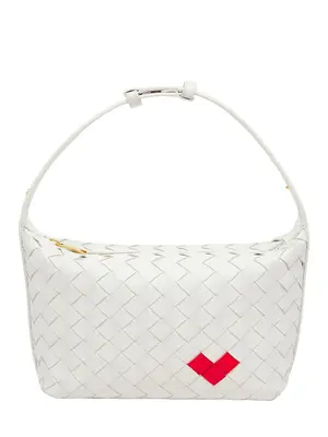 Bottega Veneta Mini Intrecciato Shoulder Bag - White Multi