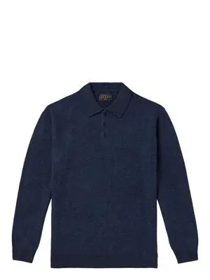 BEAMS Wool Polo Shirt - Blue