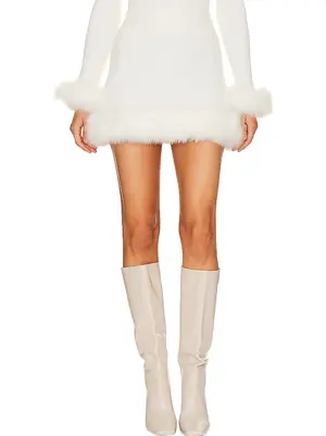 Show Me Your Mumu Fran Mini Skirt - White Knit