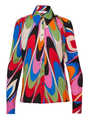 Emilio Pucci Onde Printed Cotton Shirt - Multicoloured
