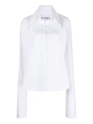 ALMAZ Split-detail Cotton Shirt - White