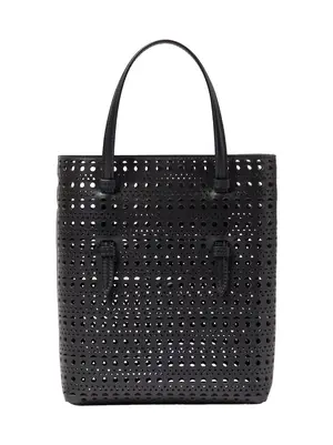 Alaïa Mina Ns Vienne Wave Leather Tote Bag - Black