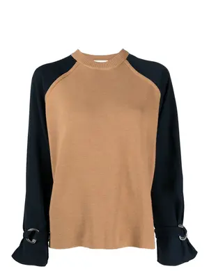 3.1 Phillip Lim Two-tone Merino Wool Jumper - Brown