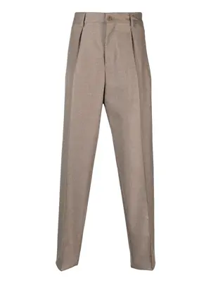 Giorgio Armani High-waist Cashmere Tapered Trousers - Grey