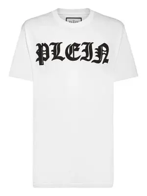 Philipp Plein Gothic Plein Cotton T-shirt - White