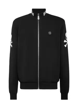 Philipp Plein Embroidered Bomber Jacket - Black