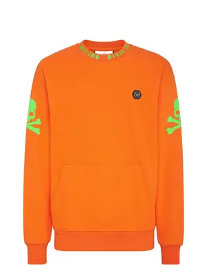 Philipp Plein Graphic-print Cotton Sweatshirt - Orange