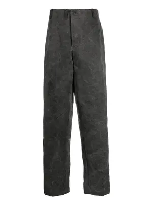 FORME D'EXPRESSION Tie-dye Cotton Trousers - Grey