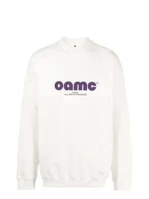 OAMC Logo-print Crew-neck Sweatshirt - White