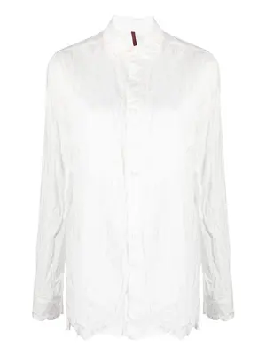 DANIELA GREGIS Crinkled Long-sleeve Shirt - White
