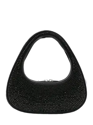 Coperni Crystal-embellished Swipe Bag - Black