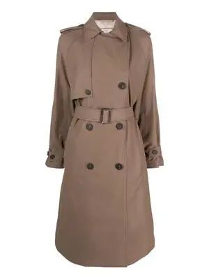 PESERICO Monili-Chain Double-Breasted Trench Coat
