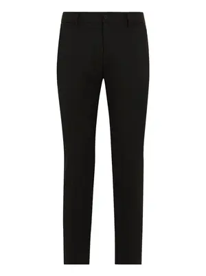 Dolce & Gabbana Low-waist Wool-blend Trousers - Black